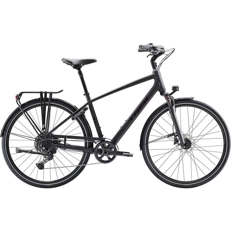 Trek Cityhybrid Verve 3 Equipped Matte Trek Black | Cykloteket.se