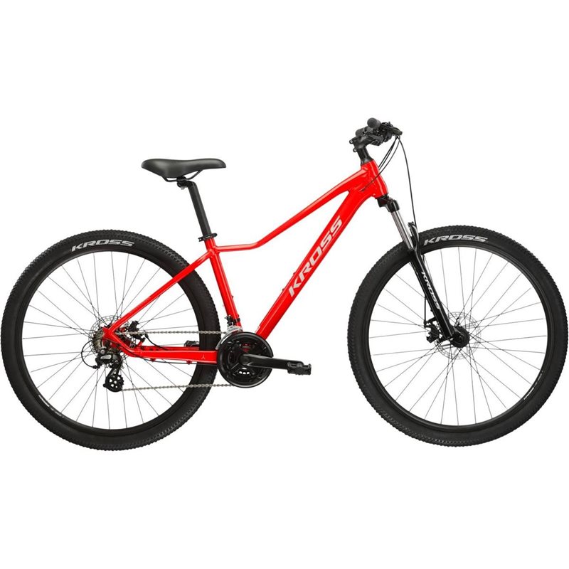 Hardtail MTB Kross Lea 2.0 Red/Silver 2024 | Cykloteket.se