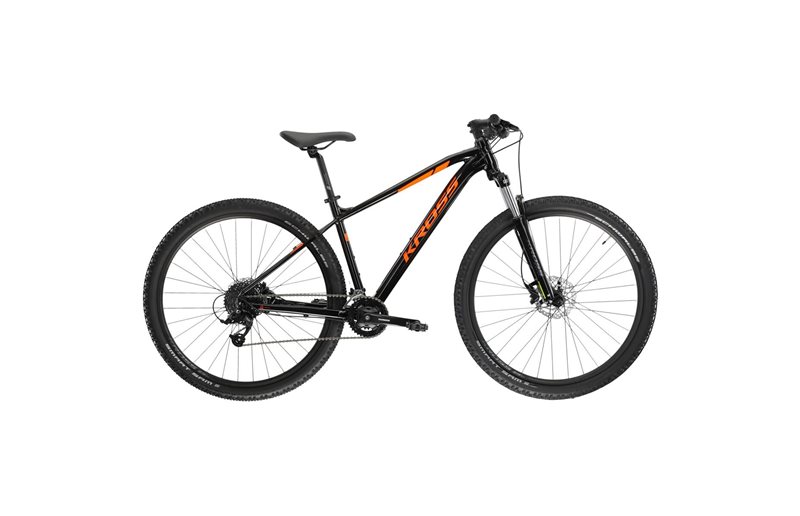 Hardtail MTB Kross Level 1.0 Black/Orange 29 | Cykloteket.se