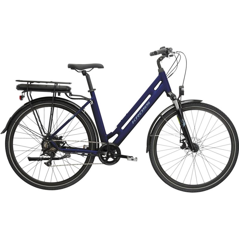 Elcykel Hybrid Kross Sentio Hybrid Navy Blue/Steel | Cykloteket.se ...