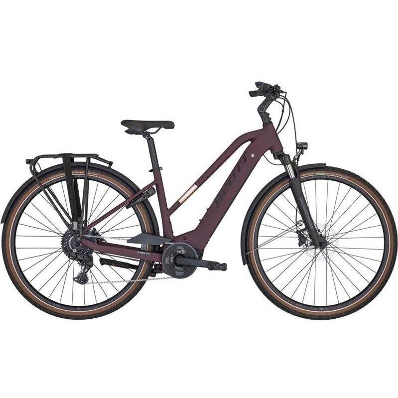 Hybridcykel el Scott Sub Active eRIDE Lady SAMPLE Aubergine Purple ...