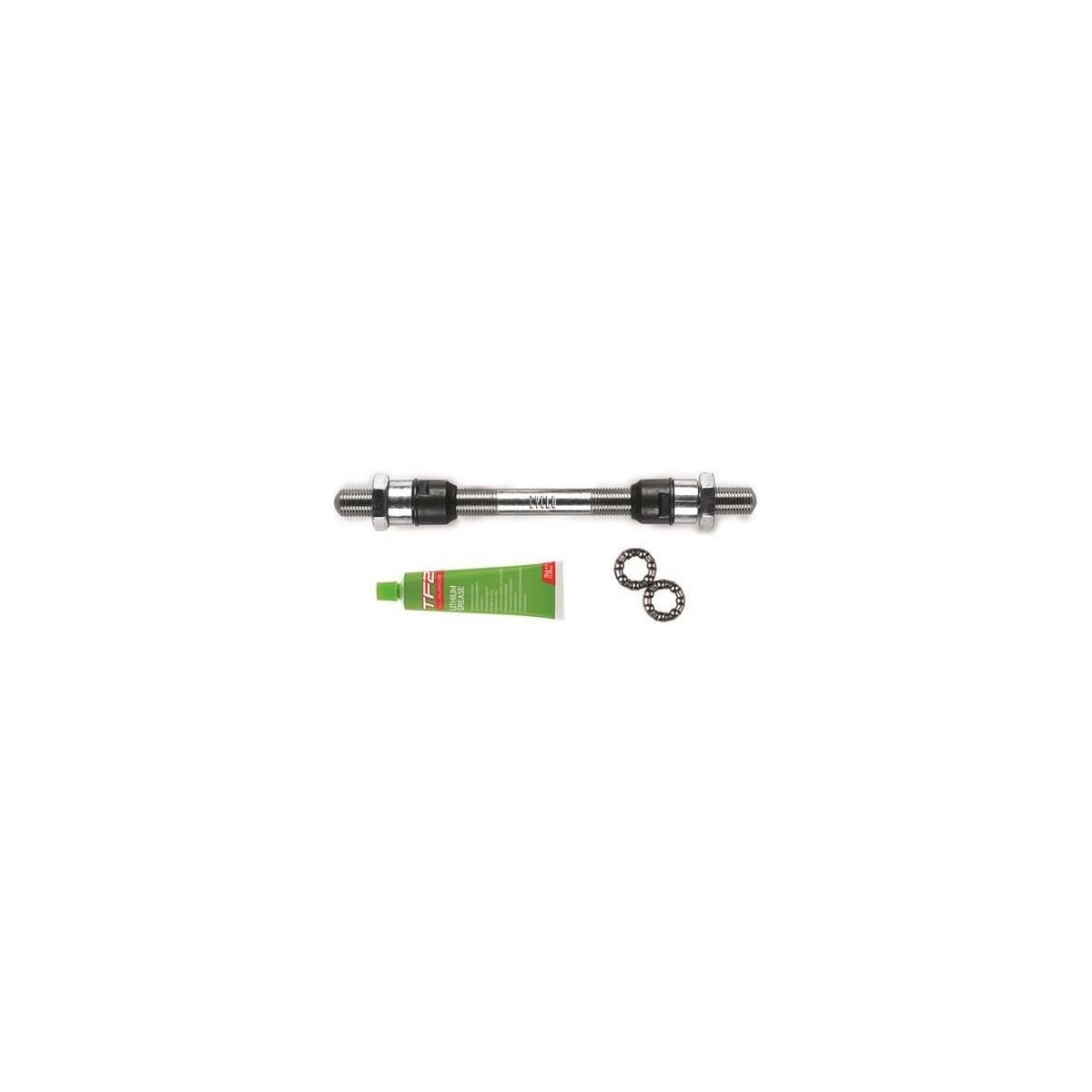 Weldtite TF2 Chrome Moly Axle + Grease and Hub Cage | Cykloteket.se