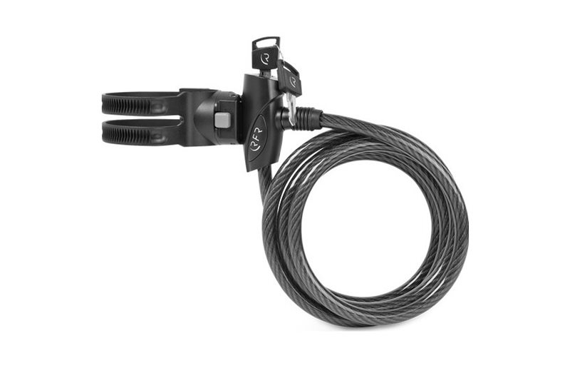 Vajerlås Cube RFR Spiral Lock 10 x 1800 mm Black | Cykloteket.se