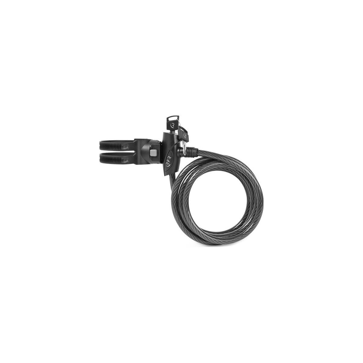 Vajerlås Cube RFR Spiral Lock 10 x 1800 mm Black | Cykloteket.se