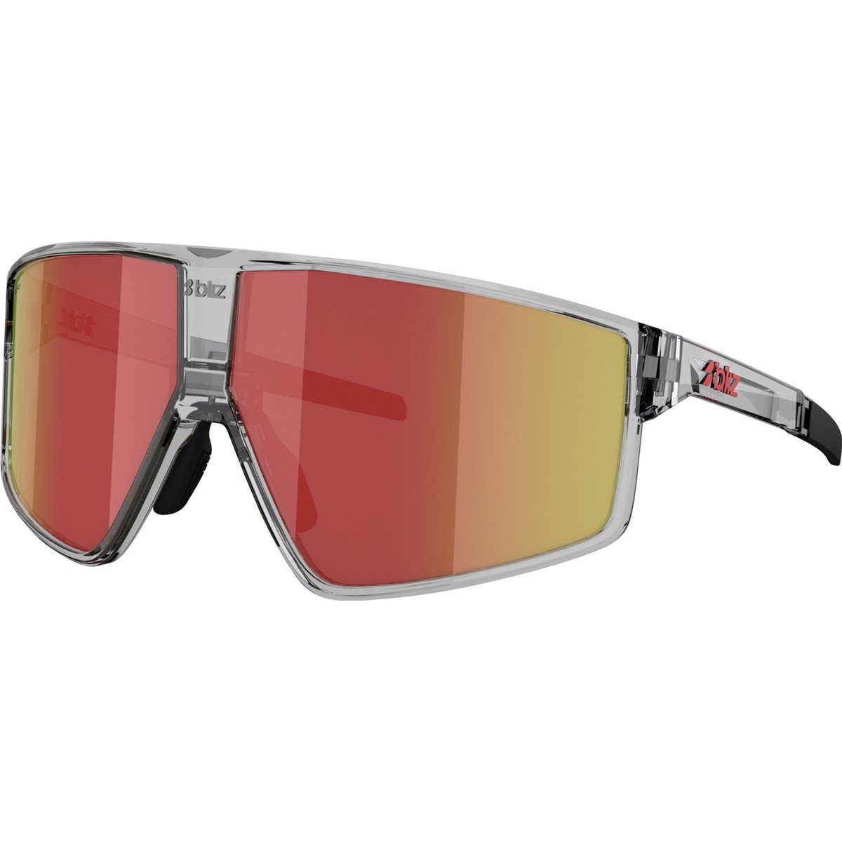 Cykelglasögon Bliz P002 Transparent Dark Grey-Red | Cykloteket.se