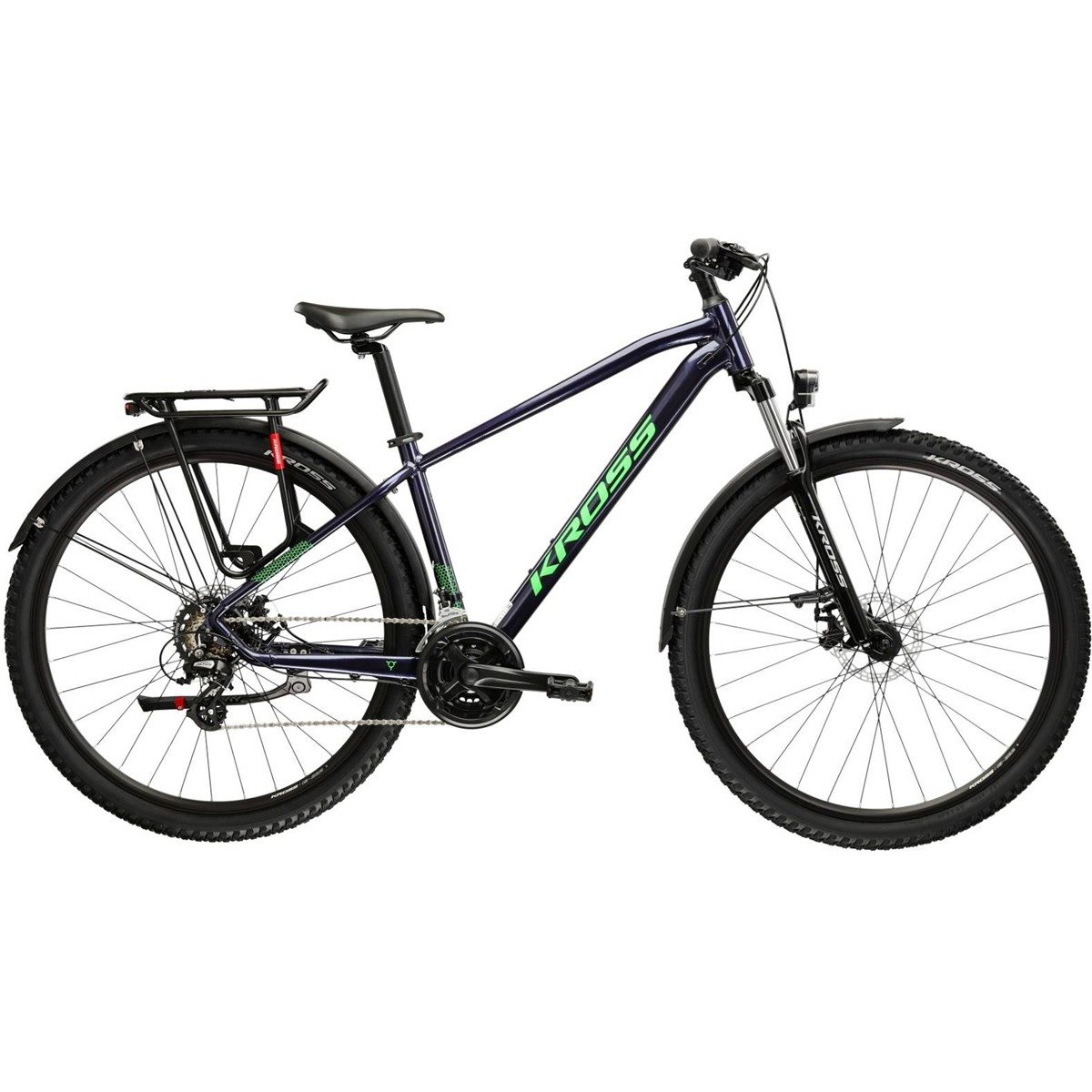 Hardtail MTB Kross Hexagon 2.0 EQ Navy Blue/Green | Cykloteket.se