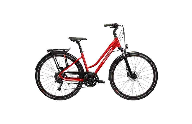 Cityhybrid Kross Trans 5.0 W Red/Silver | Cykloteket.se