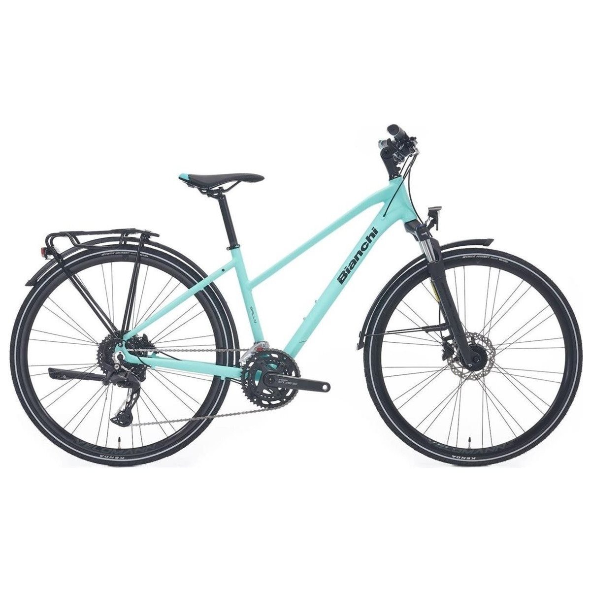 Cityhybrid Bianchi Spillo Tourer Step Through Celeste Matt | Cykloteket.se